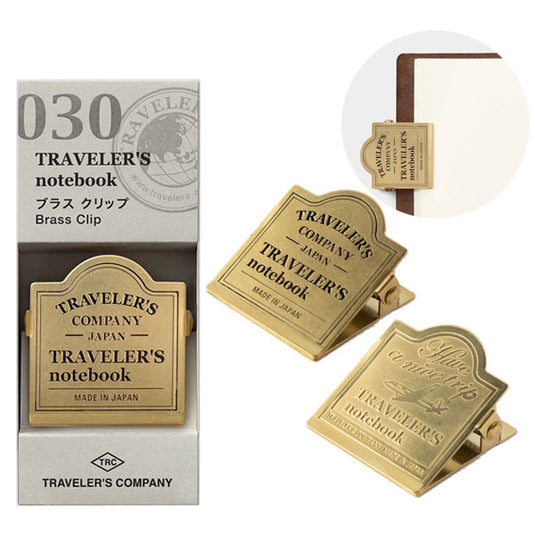 トラベラーズノート パスポートサイズ ブラスクリップ [全2柄] デザインフィル(ミドリ) 43089/90 [M便 1/6] – 文具専門ストア@Usagiya